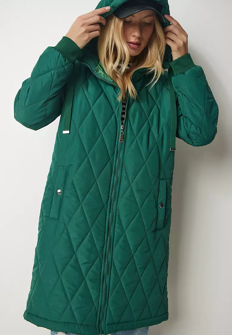 Jual Happiness Istanbul Hooded Quilted Coat Original 2025 | ZALORA ...