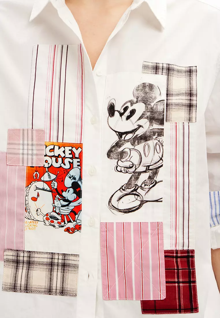 Buy Desigual Desigual Woman Patchwork Mickey Mouse shirt. 2025 Online ...