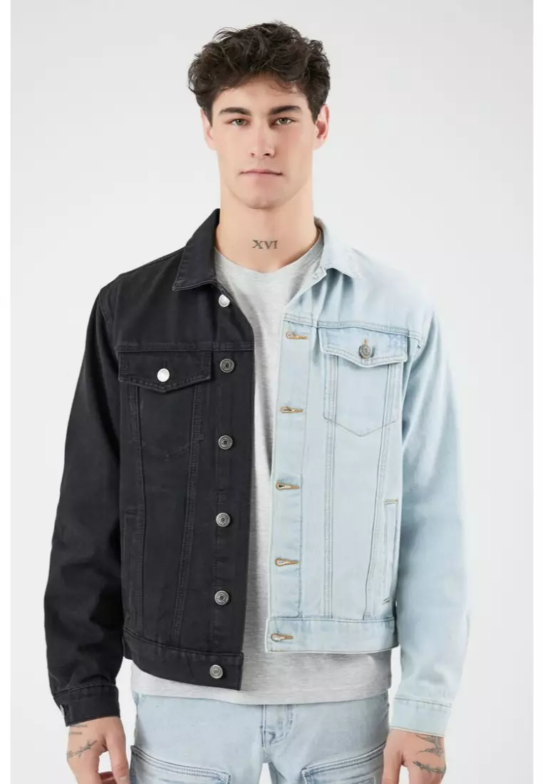 Buy FOREVER 21 Denim Colorblock Trucker Jacket 2024 Online | ZALORA ...