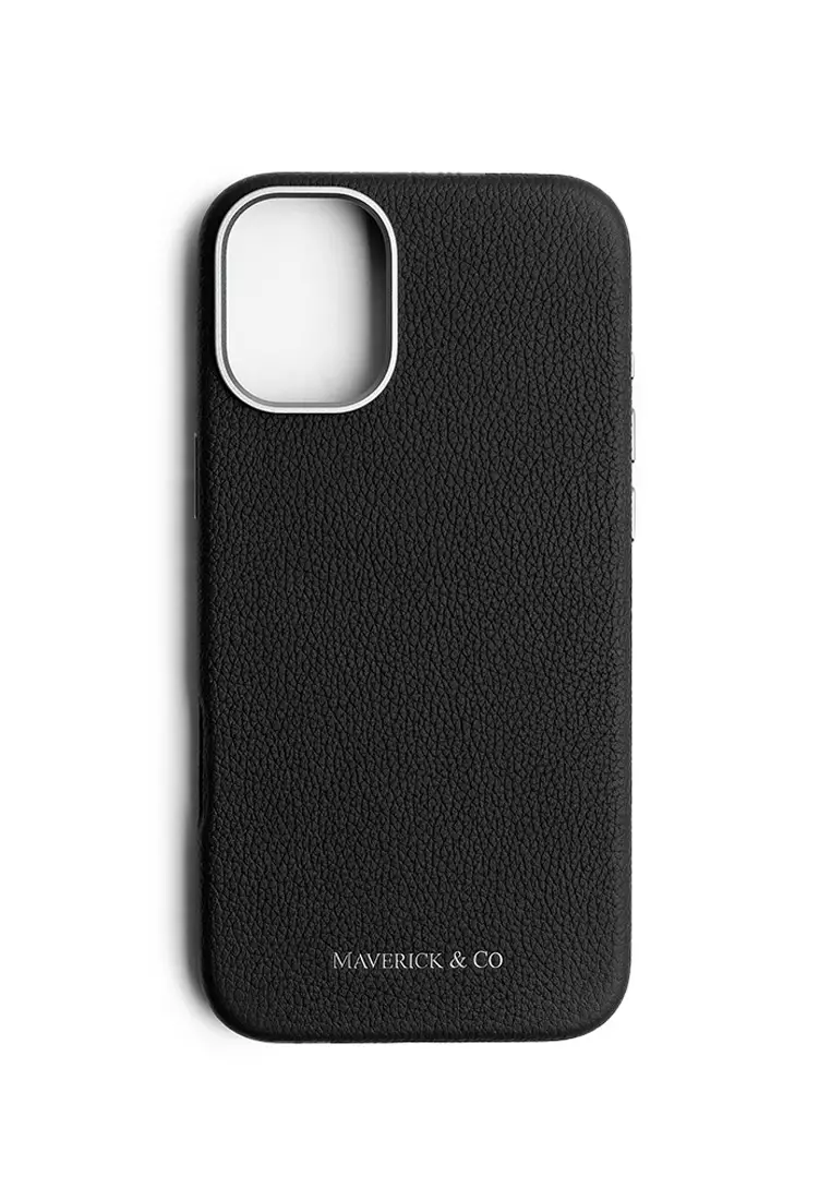Jual Maverick & Co. Maverick & Co. Pebbled Leather Phone Case Black ...