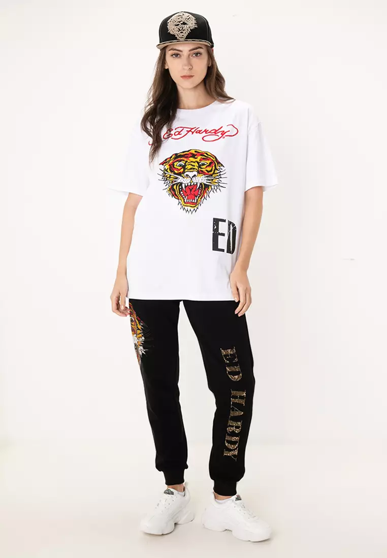 Buy Ed Hardy Signature Tiger Oversized Tee Online | ZALORA Malaysia