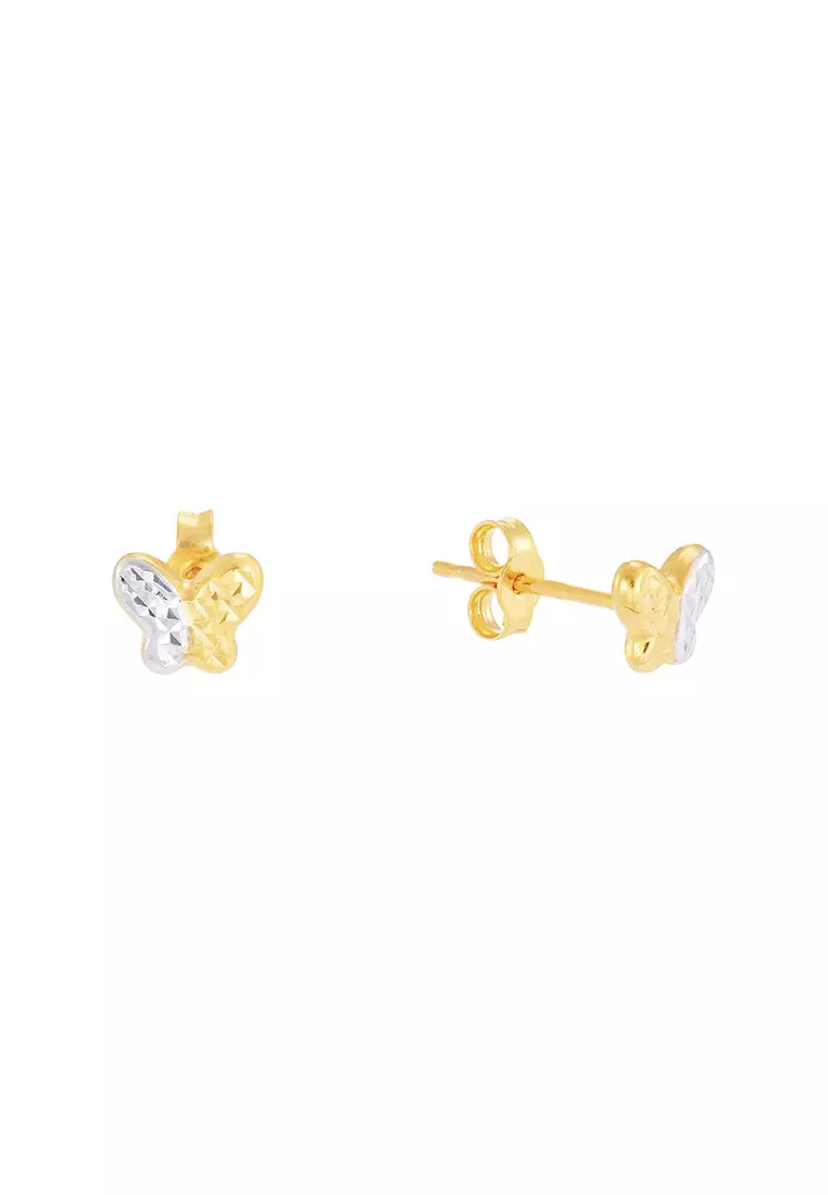 Buy HABIB HABIB Oro Italia 916 Yellow and White Gold Earrings ...