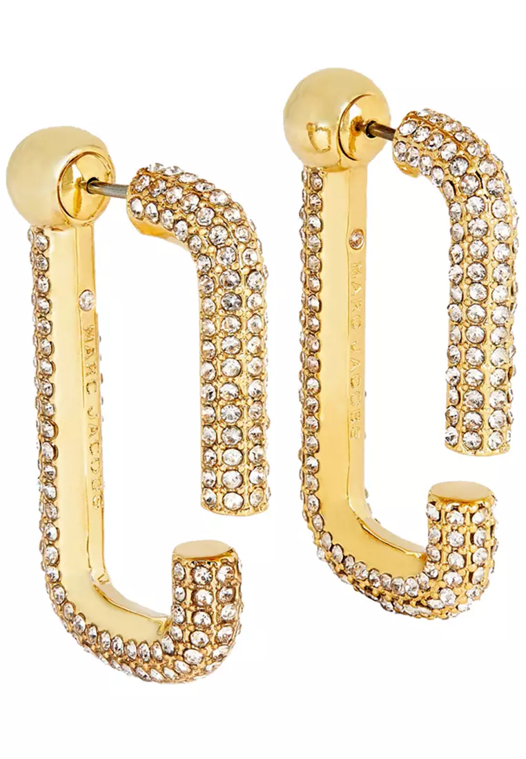 Buy Marc Jacobs The J Marc Crystal Hoops Earrings in Gold J206MT2RE22 ...