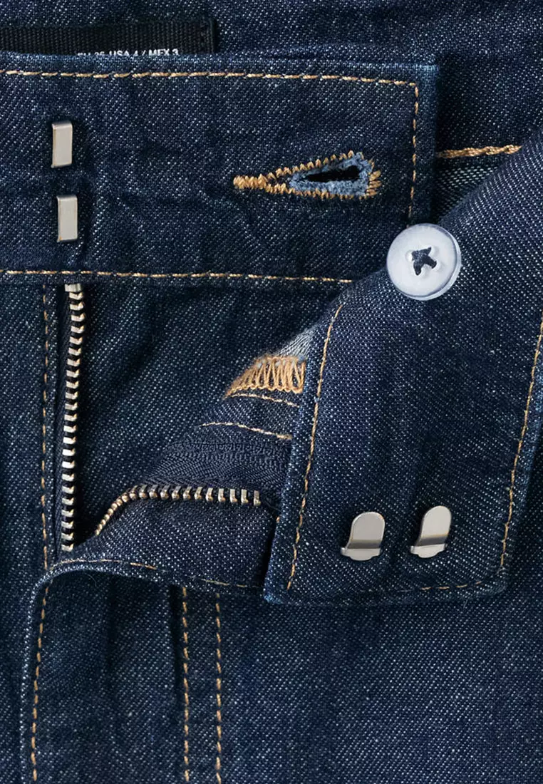 Buy Mango Mid-Rise Denim Bermuda Shorts with Pleats 2026 Online ...