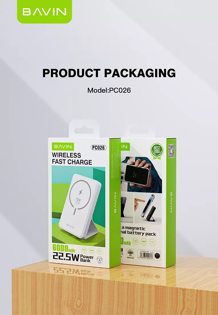 Buy BAVIN BAVIN PC026 22.5W 6000mAh Foldable Magnetic Wireless ...
