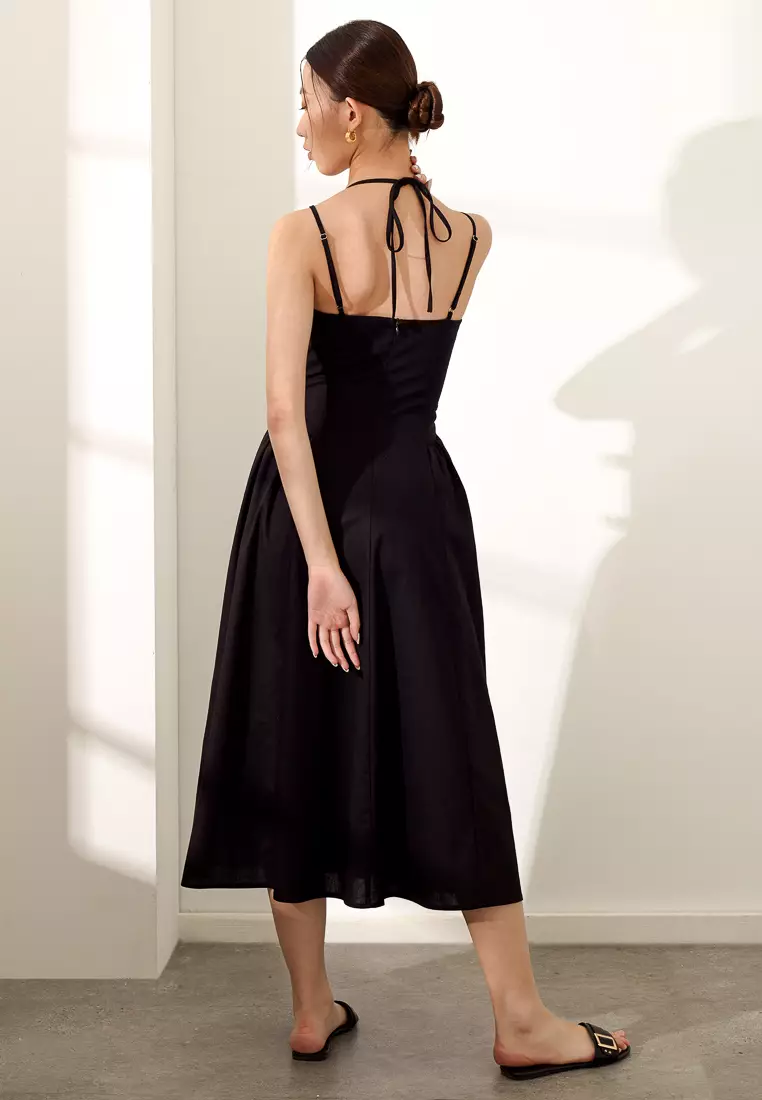 Buy Dressing Paula Linen Strappy Dress Online | ZALORA Malaysia