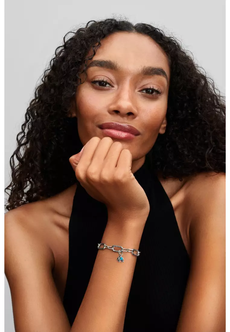 Buy Pandora Turquoise-colored Elephant Mini Dangle Charm 2025 Online ...