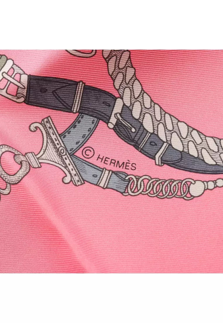 Buy HERMES Pre-Loved Hermès carres 90 LES CHEVAUX DE CHAINES scarf silk ...