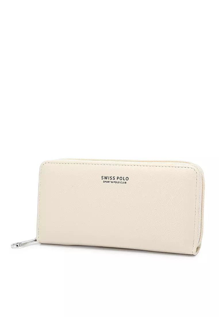 Buy Swiss Polo Women's Long Zipper Wallet - Beige 2026 Online | ZALORA ...