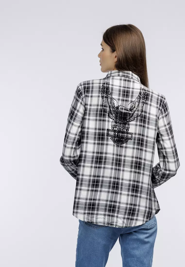 Jual Harley-Davidson Harley-Davidson Classic Eagle Plaid Shirt Original 2024 | ZALORA Indonesia