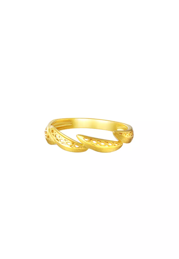 Buy TOMEI TOMEI Sri Puteri, The Anyaman Series Ring, Yellow Gold 916 ...