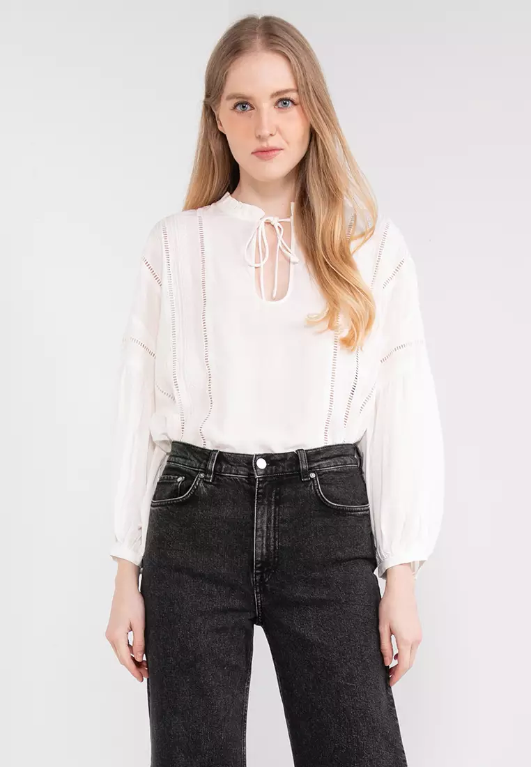 Buy And Other Stories Relaxed Embroidery Blouse 2024 Online Zalora