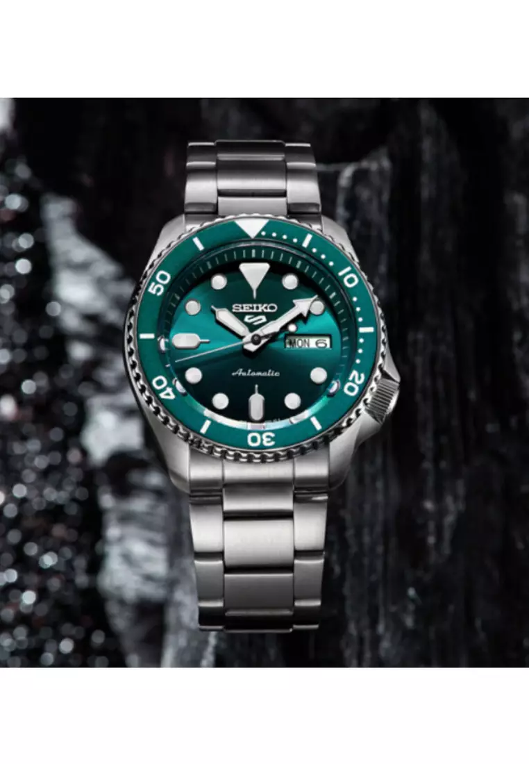 Buy Seiko Superman SRPD61K1 Automatic 100M Green Dial Silver Stainless ...