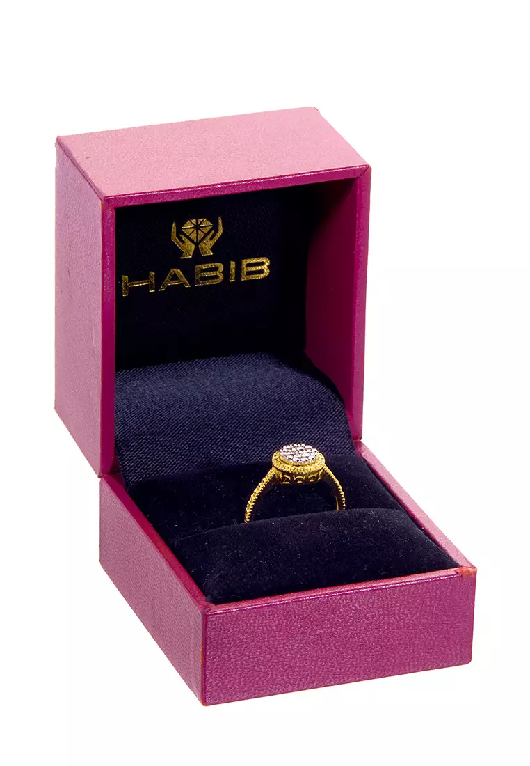 Buy HABIB HABIB Oro Italia 916 Yellow and White Gold Ring GR45390321-BI ...