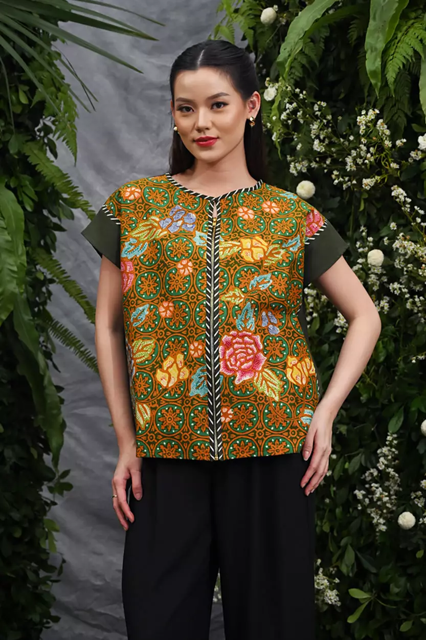 Jual Nona Rara Batik NONA RARA - Dhira Encim T4336, Baju Kerja Blouse ...