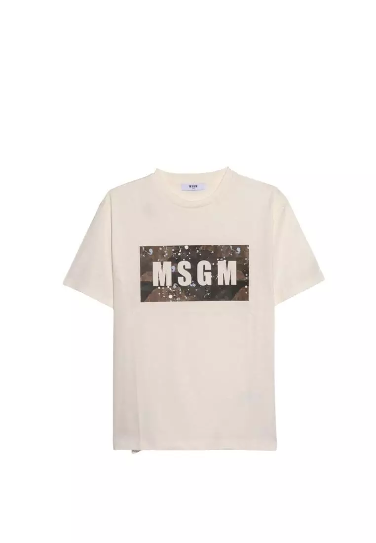 Buy MSGM Cotton T-Shirt 2025 Online | ZALORA Philippines