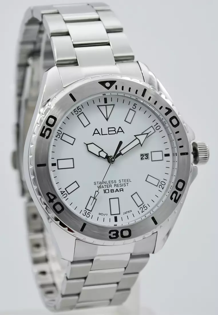 Jual Alba Alba AH9023X1 Jam Tangan Analog Pria Silver Stainless Steel ...