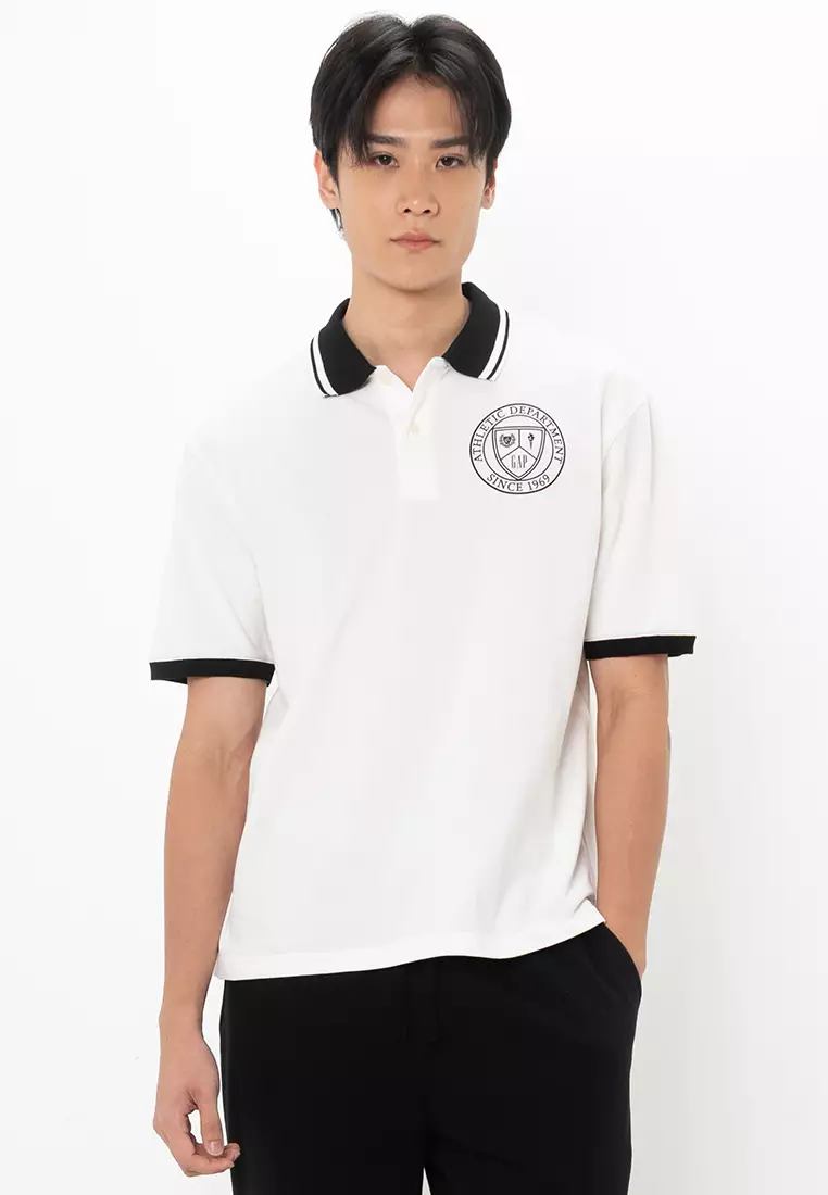 Buy GAP GAP ATHLETIC Logo Pique Polo Shirt 2025 Online | ZALORA