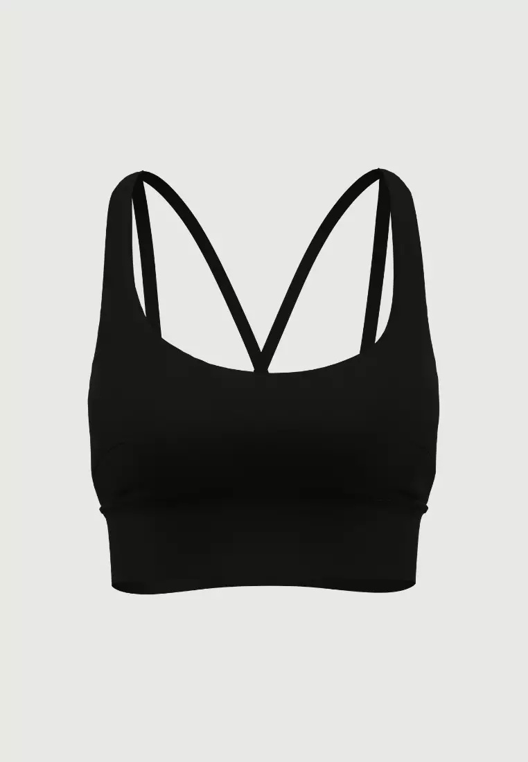 Buy Sunseeker Black Solid Cross Back Bra 2026 Online | ZALORA