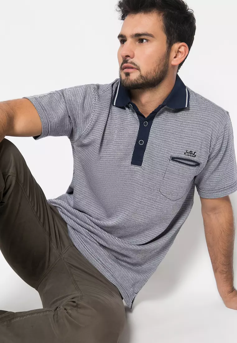 Jual LGS LGS - Kaos Polo - Kaos Casual Pria - Lengan Pendek - Warna Abu ...