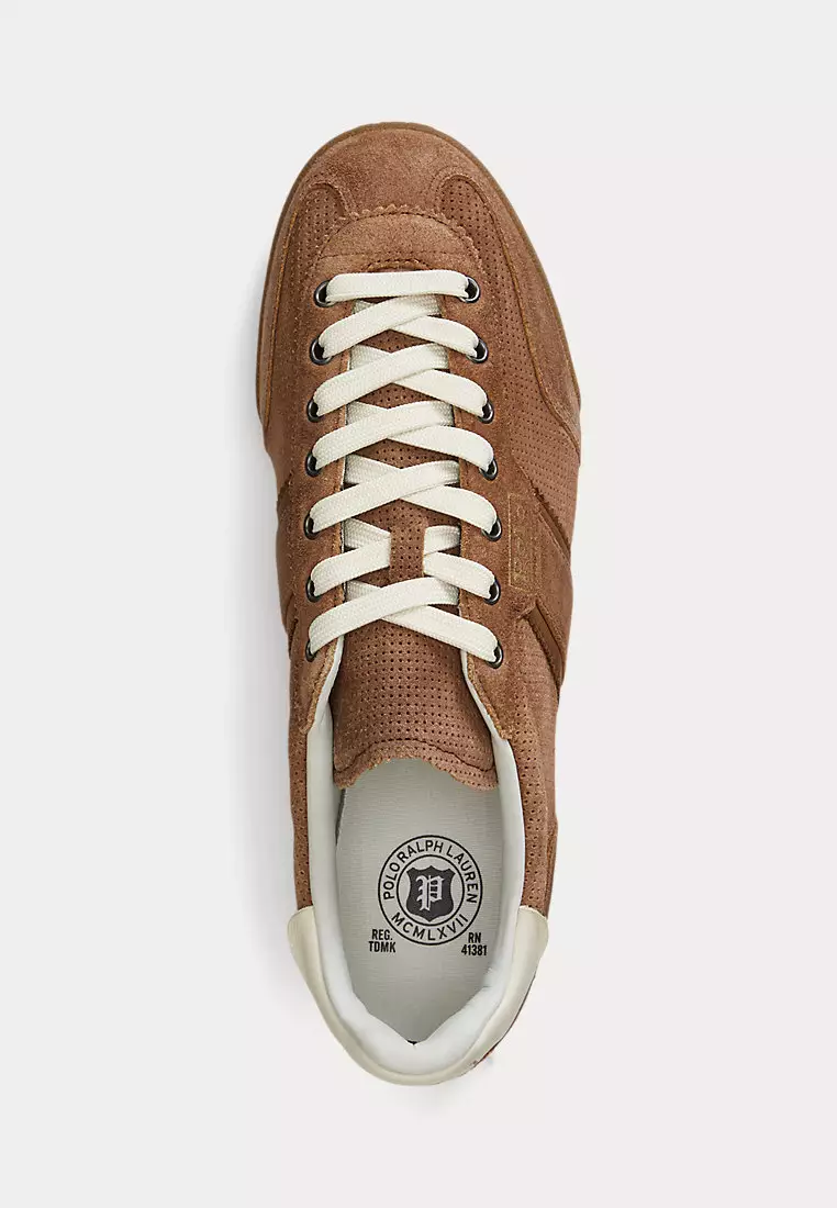 Buy Polo Ralph Lauren Hester Perforated Suede Sneaker 2025 Online | ZALORA