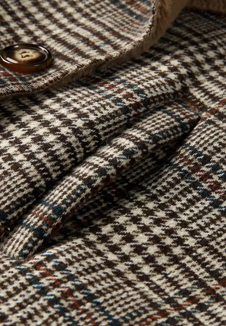 A-IN GIRLS Checkered Plus Woolen Coat 2025 | Buy A-IN GIRLS Online ...