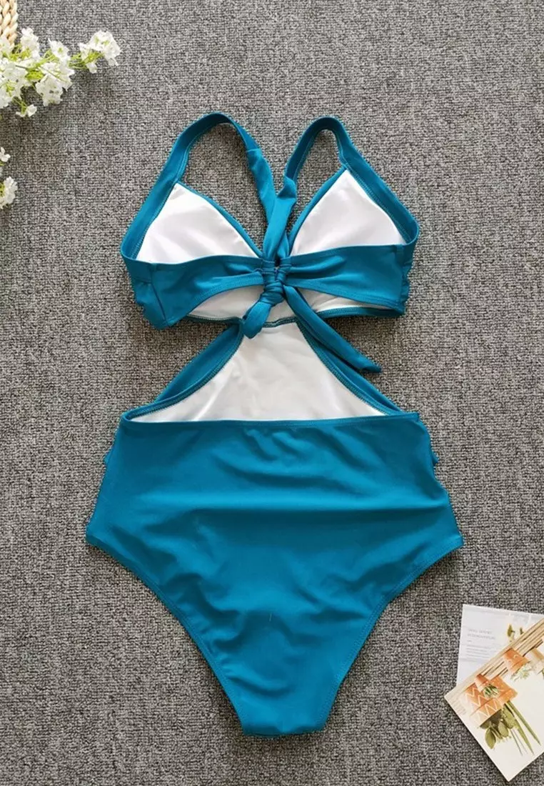 Buy LYCKA LYX696332510929 European Lady One Piece Swimwear Blue 2025 ...