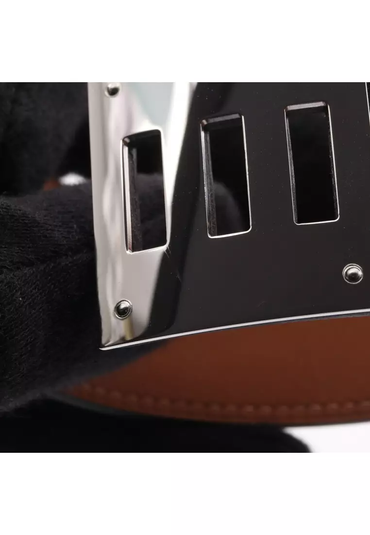 Buy Hermes Pre-Loved Hermès kelly dog bangle box calf black Silver Y刻 ...