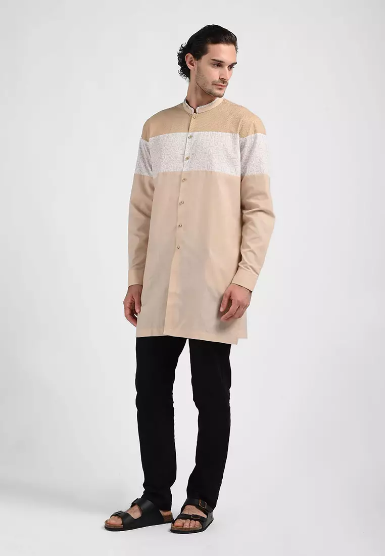 Jual Manzone MANZONE Gamis Pria Lengan Panjang Pria FARIZ - BEIGE Warna ...