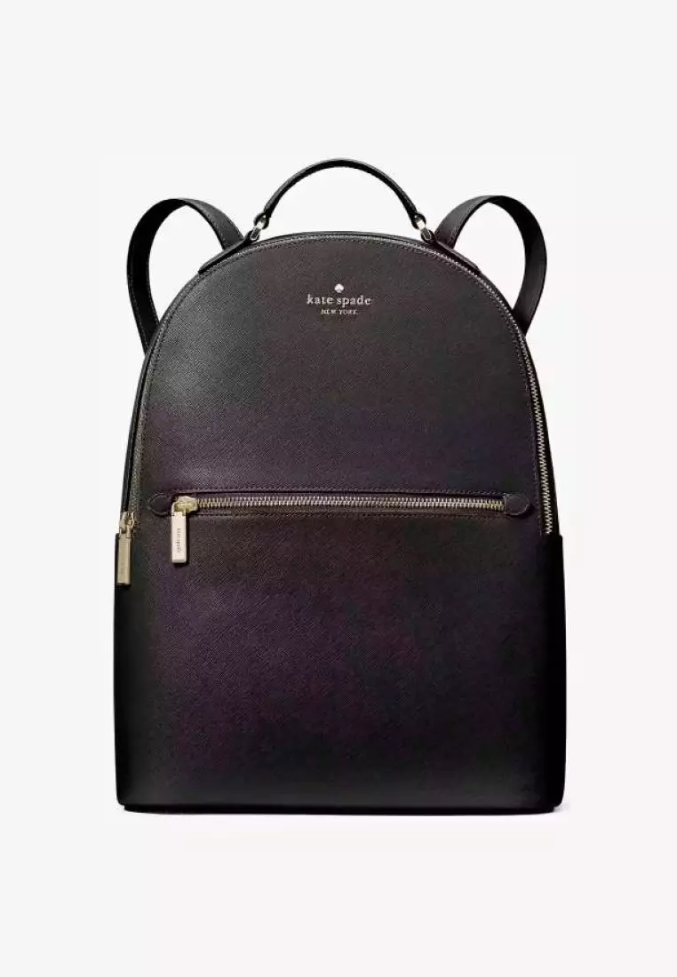 Jual Kate Spade Kate Spade Perry Leather Large Backpack Black Original ...