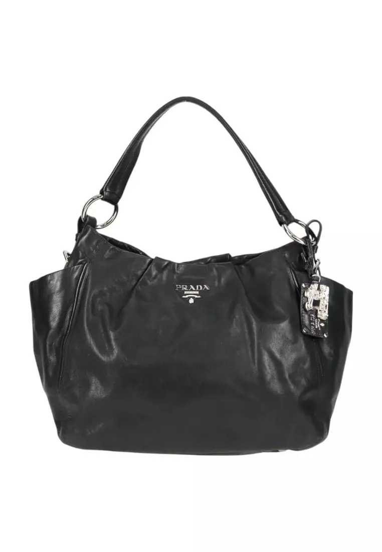 Prada Pre-Loved Prada Black Leather Double 2025 | Buy Prada Online ...