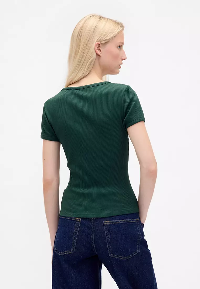 Buy Gap Modern Rib Scoop Crop T-Shirt 2026 Online | ZALORA Philippines