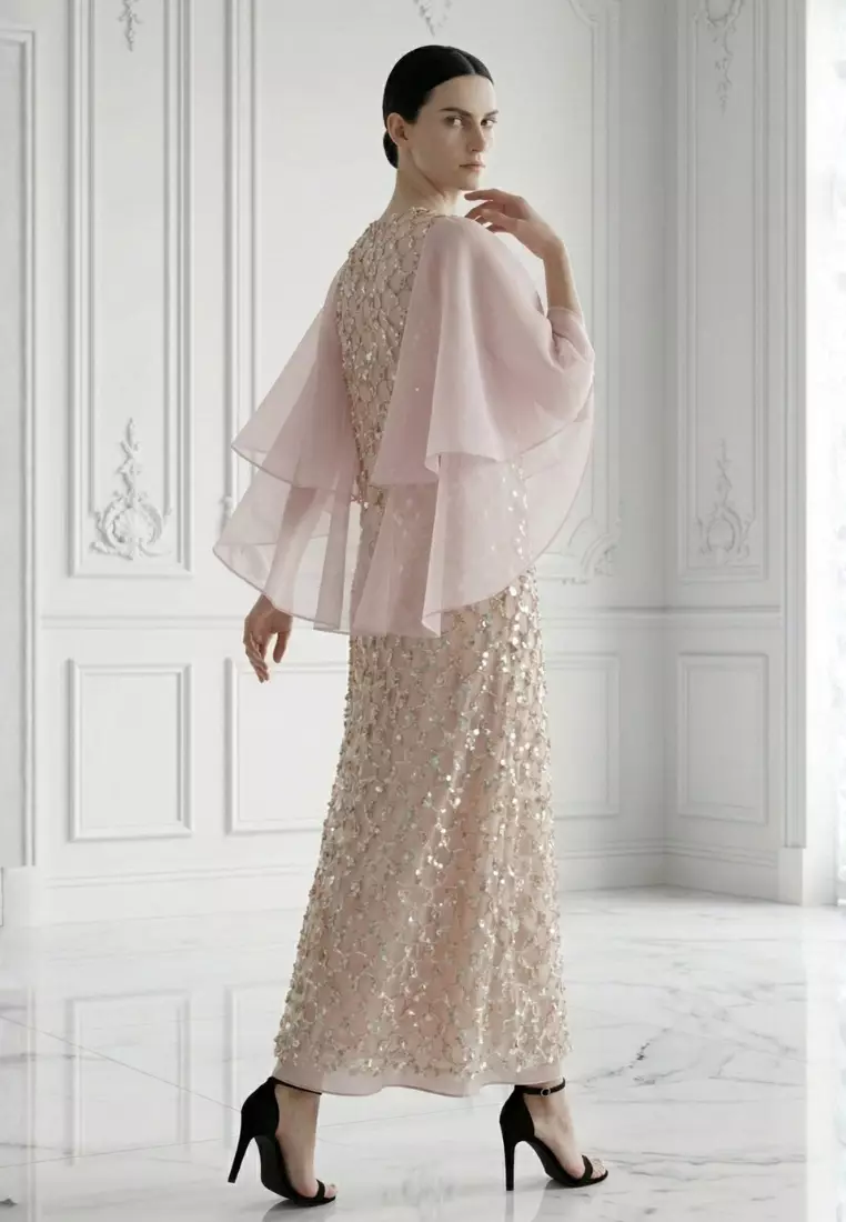 Buy Demure & Co Ethereal Embroidered Tulle Kaftan Dress 2026 Online ...