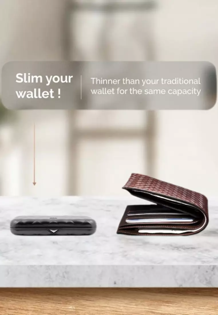 Buy OGON Design Quilted Button Aluminium Wallet-1000003-Black Online ...