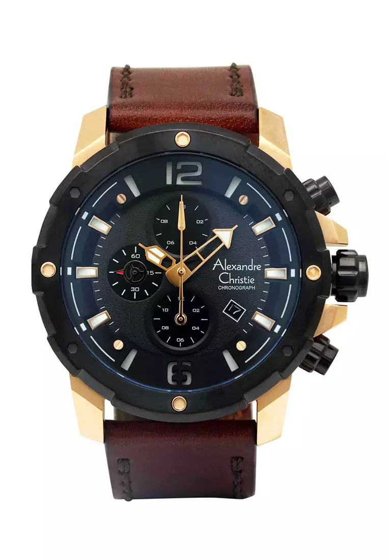 Jual Alexandre Christie Alexandre Christie Jam Tangan Pria - Brown ...