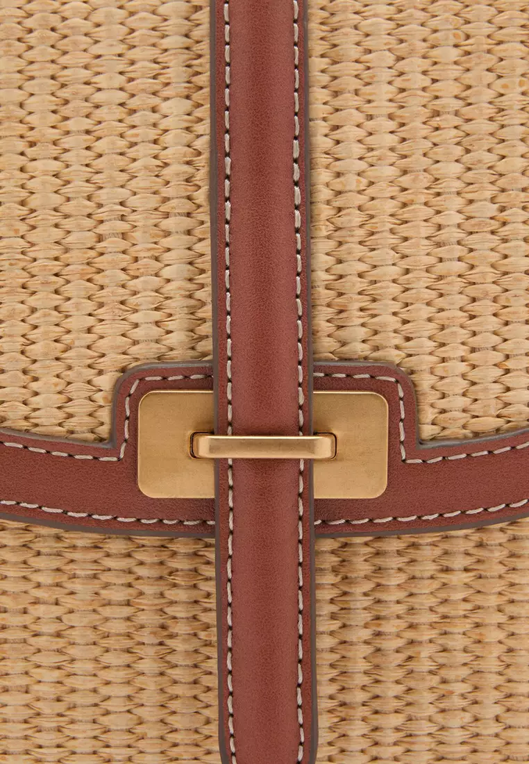 Buy Mango Raffia-Effect Shoulder Bag Online | ZALORA Malaysia