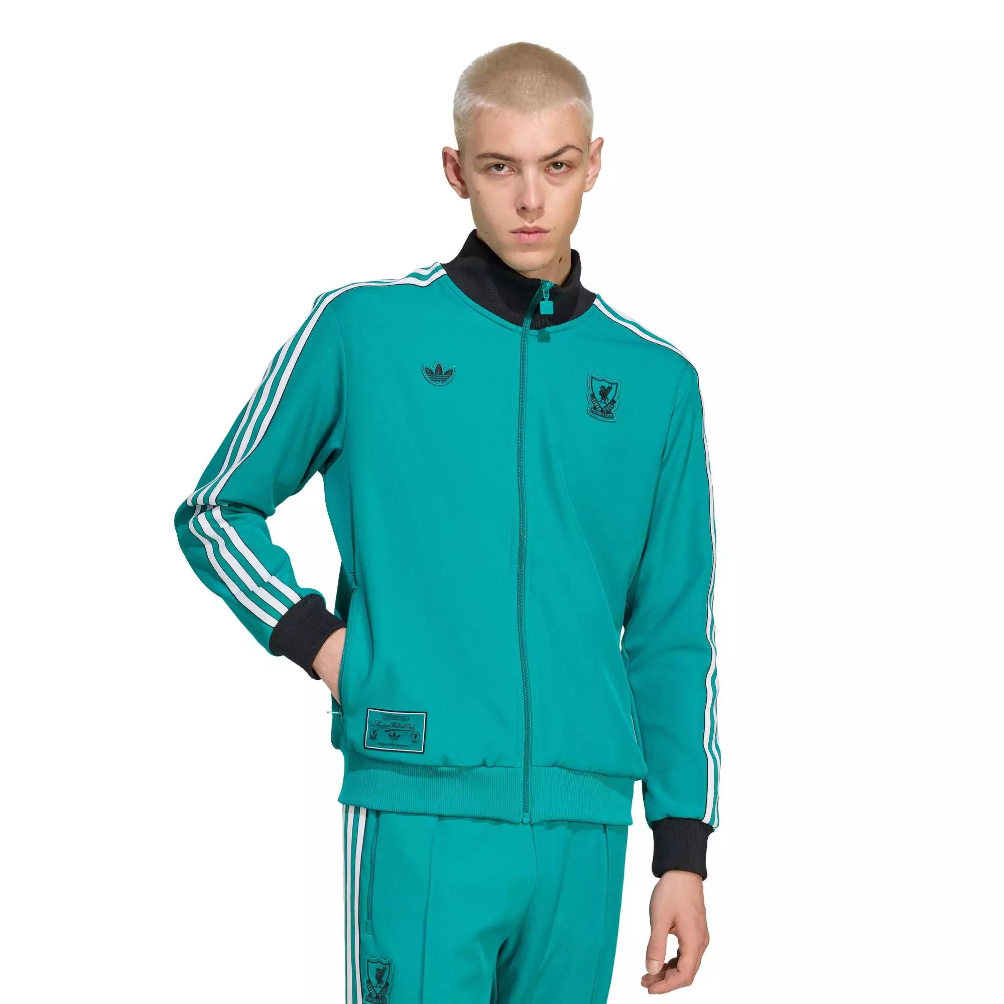 Buy ADIDAS Football Liverpool FC Terrace Icons Track Top Men Green ...