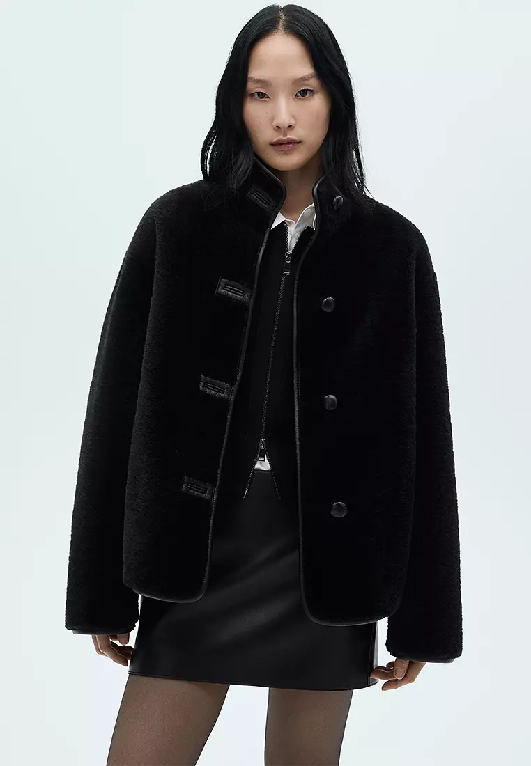 Buy Mango Fur-Effect Coat With Appliqués Online | ZALORA Malaysia