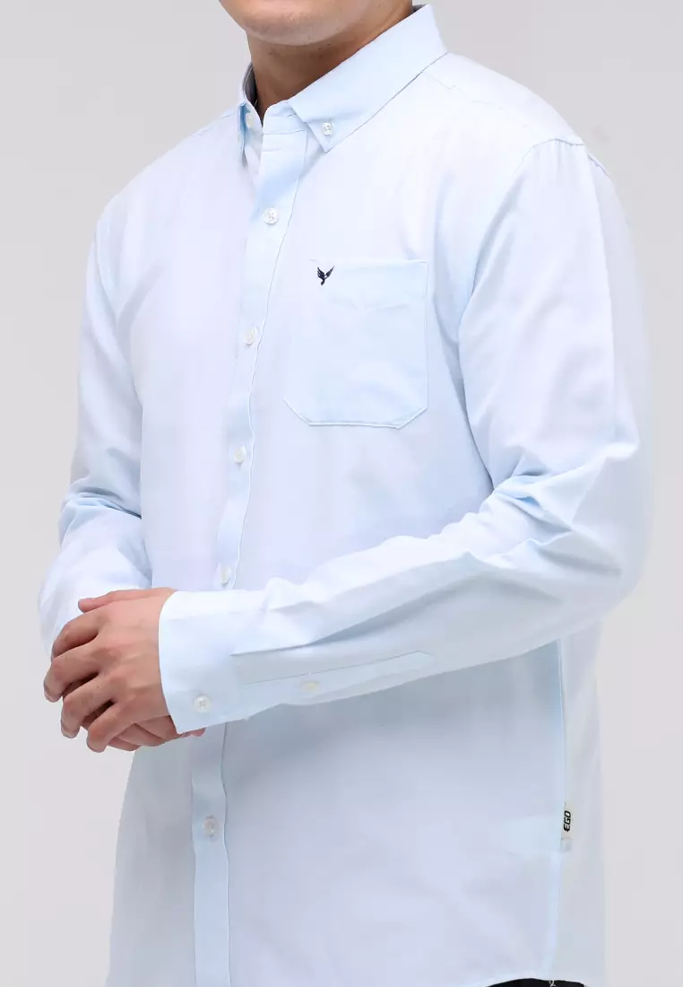 Buy Ego Woven Oxford Polo Long Sleeves 2025 Online | ZALORA Philippines