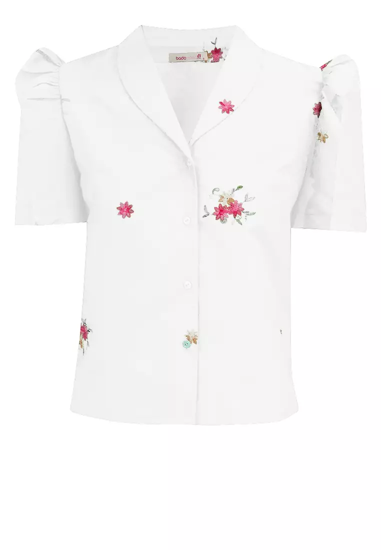 Buy BADOMODA AMINA Butterfly Sleeves Filipiniana Blouse 2025 Online ...