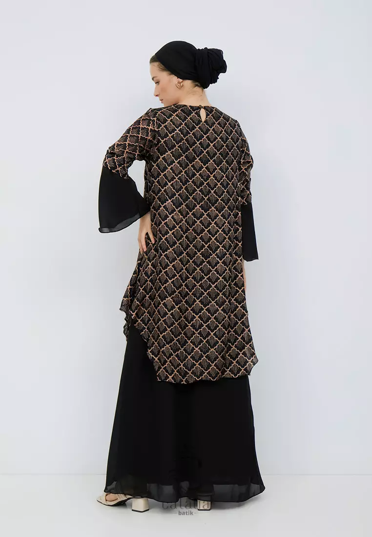 Jual Catalia Batik Batik Dress Shireen Series - Midnight Black Original ...