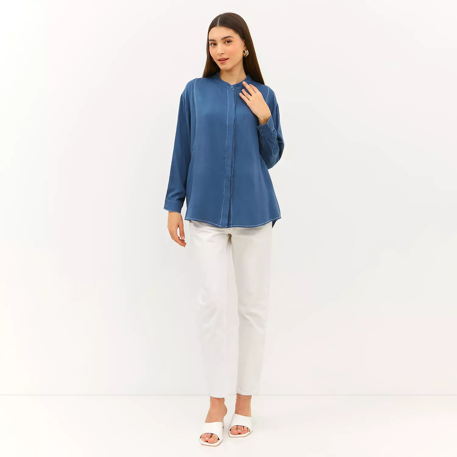 Jual Nyonya Nursing Wear Ariani Cobalt Blue Baju Ibu Hamil Dan