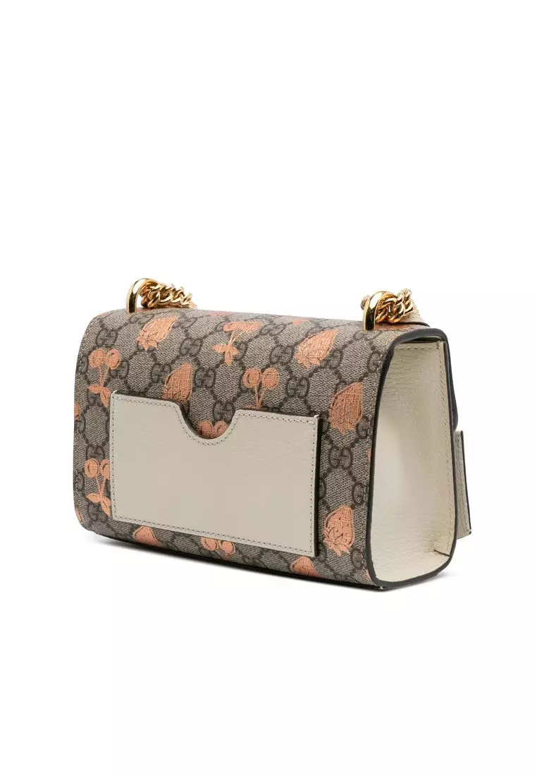 Buy Gucci Pre-Loved Gucci Small Gg Supreme Berry Padlock Crossbody 2025 ...