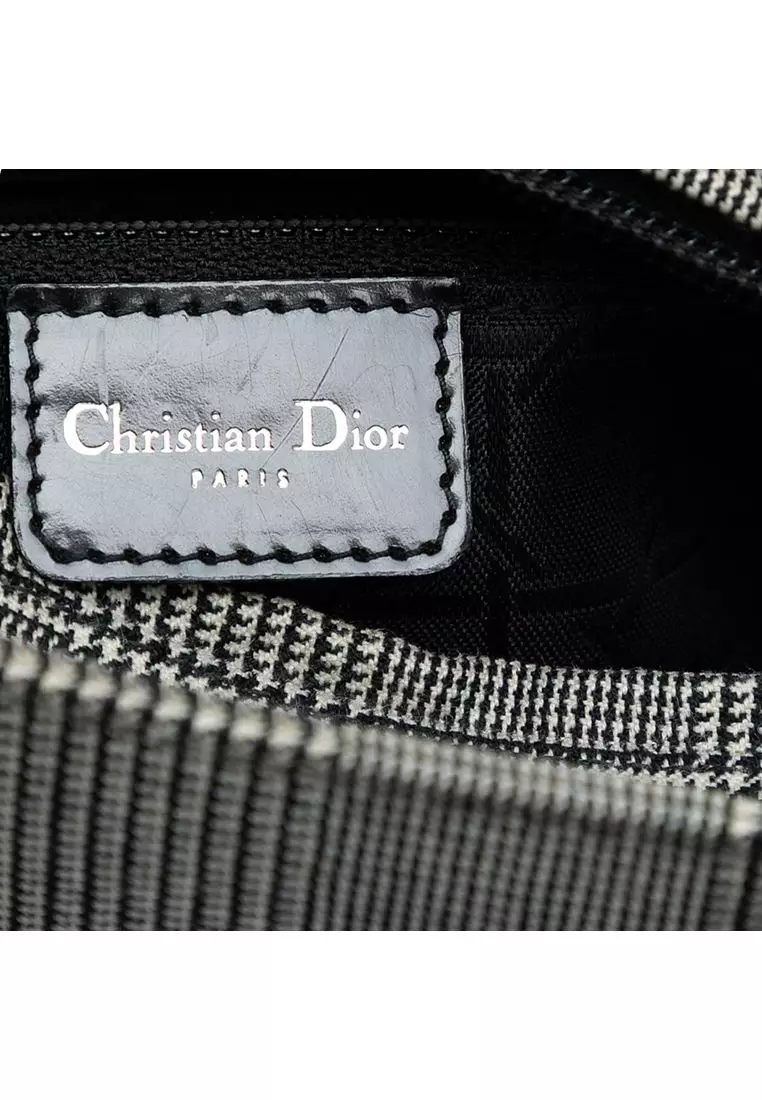 Buy Dior Pre-Loved Dior Medium Canvas Houndstooth Lady Dior 2025 Online ...
