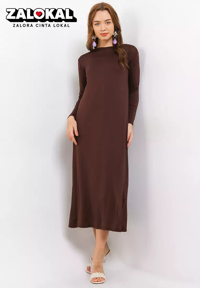 Jual Chic Simple L/S Inner Dress Original 2024 | ZALORA Indonesia
