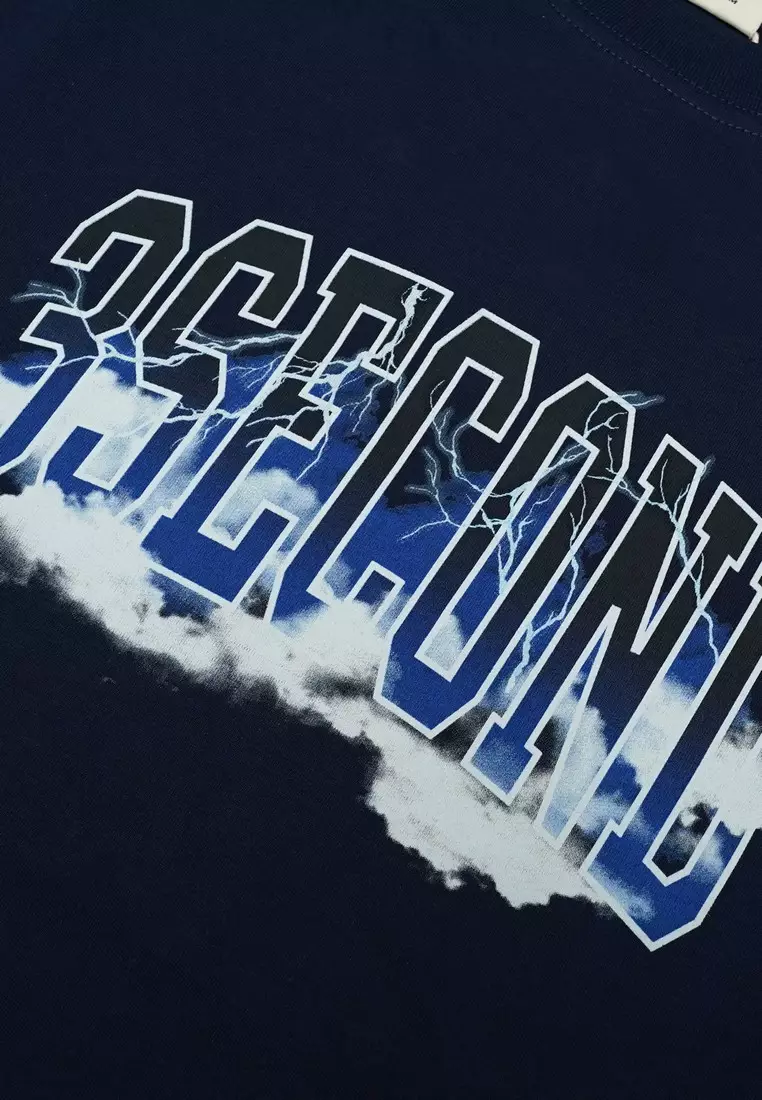 Jual 3SECOND 3Second Men's T-Shirt Long Sleeve Regular Fit Cotton Logo ...