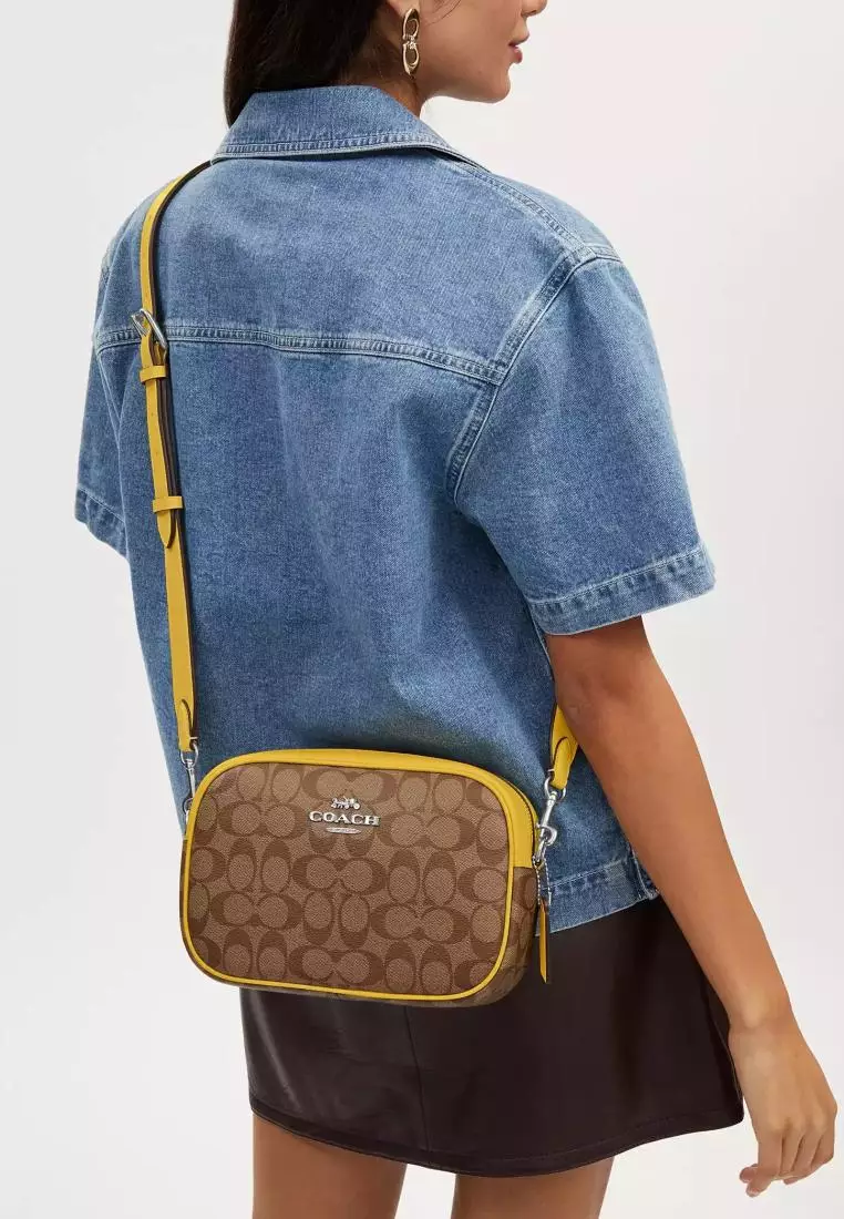 Jual COACH Coach Jamie Camera Bag In Signature Canvas Retro Yellow ...