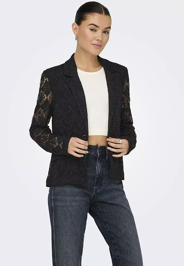 Jual JACQUELINE DE YONG Long Sleeve Lace Blazer Original 2025 | ZALORA Indonesia