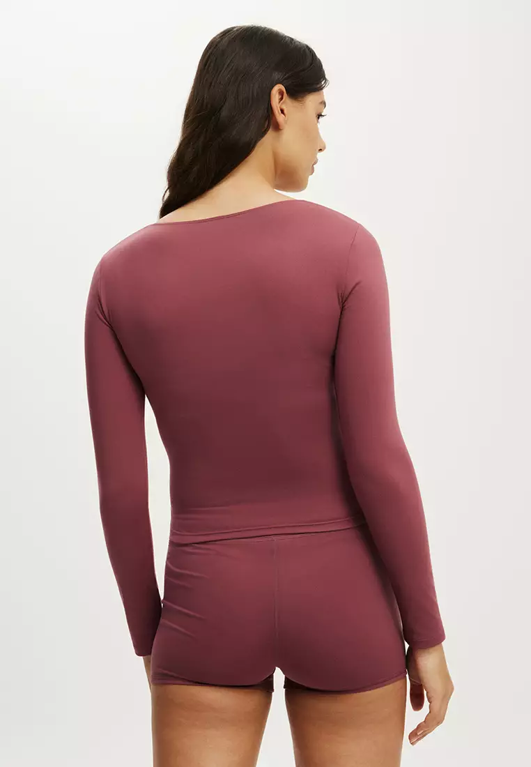 Buy Cotton On Body Ultra Soft Scoop Neck Long Sleeves Top 2026 Online ...