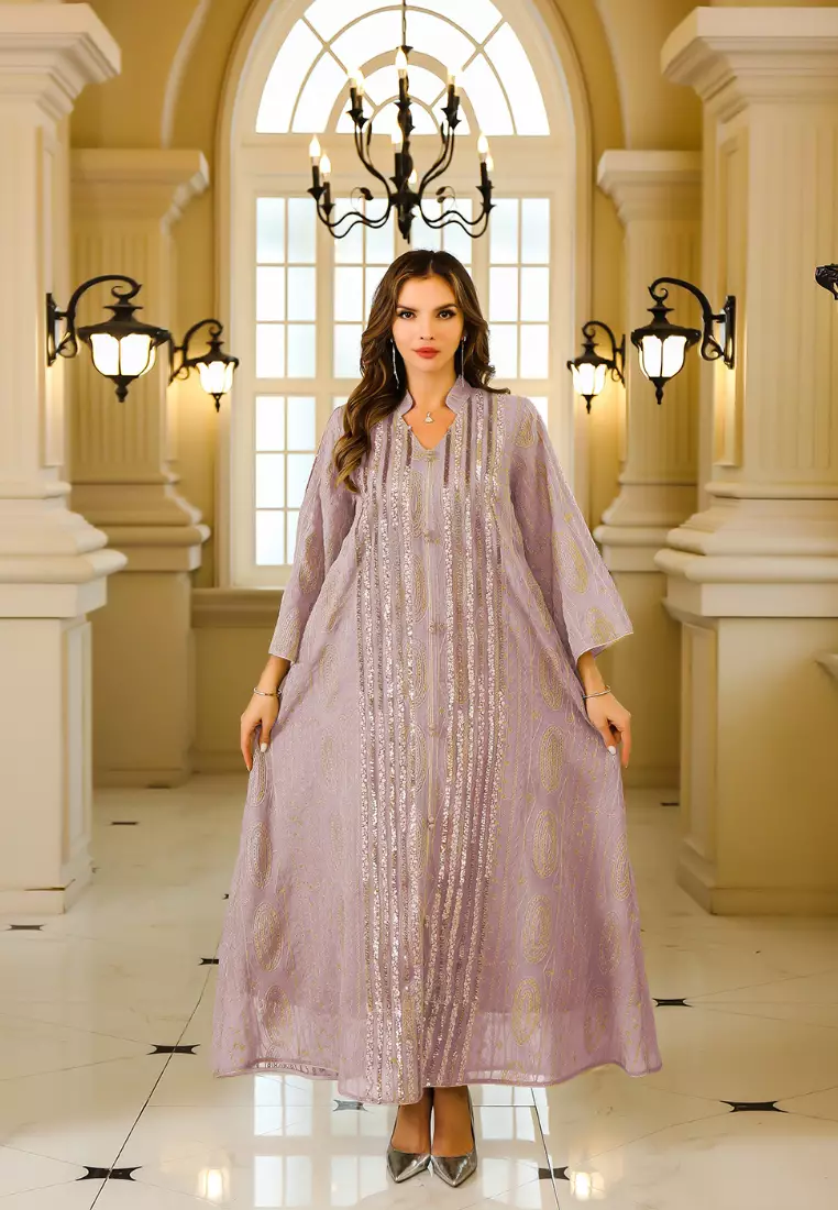 Buy Sunnydaysweety 2024 Muslim Robe Sparkling Dress CA24090332PI 2025 ...